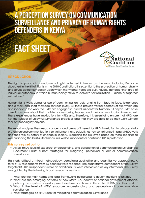 The Impact Of Communication Surveillance On Human Rights Defenders In ...